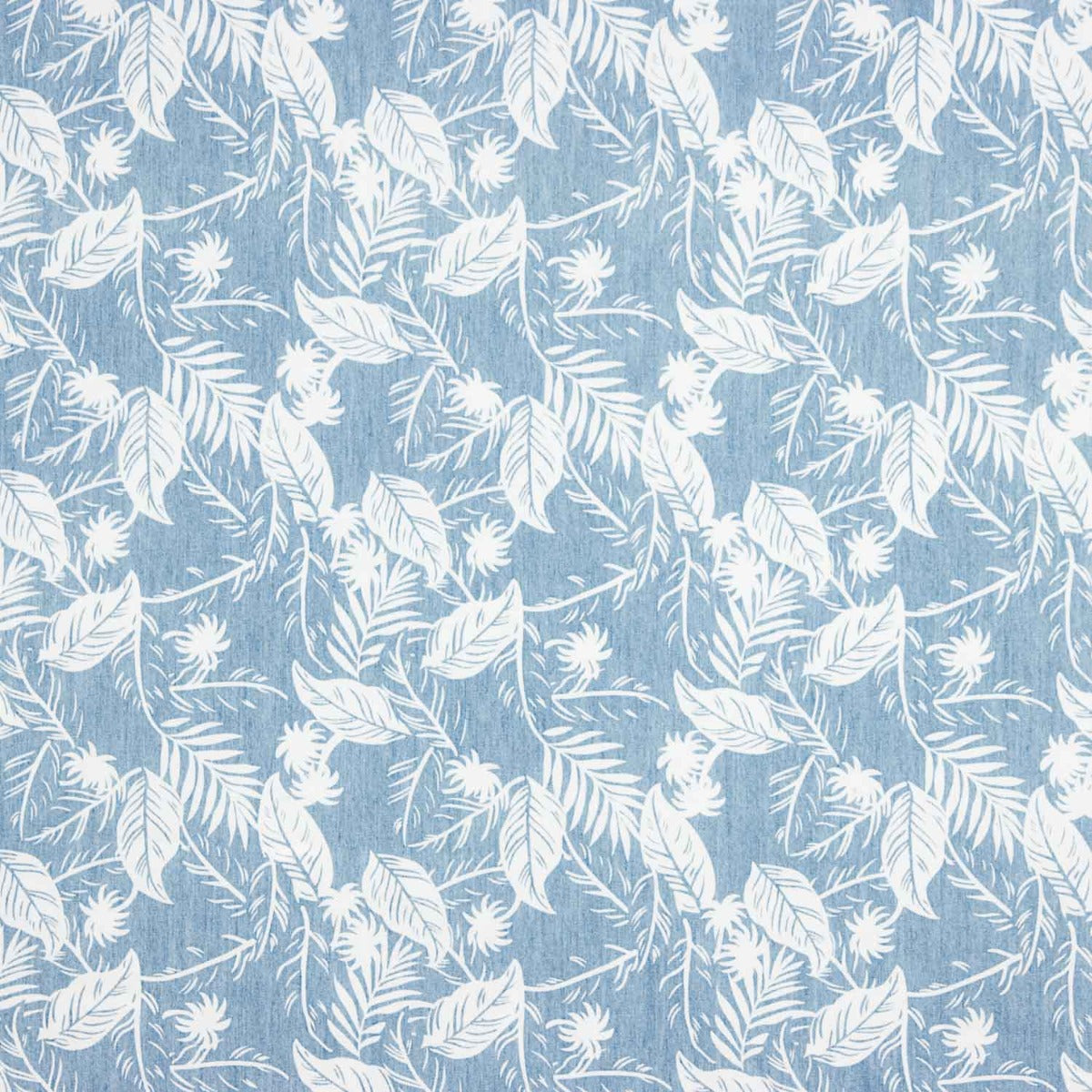 Denim Camisero Hojas Palma Azul Claro – Ribes & Casals