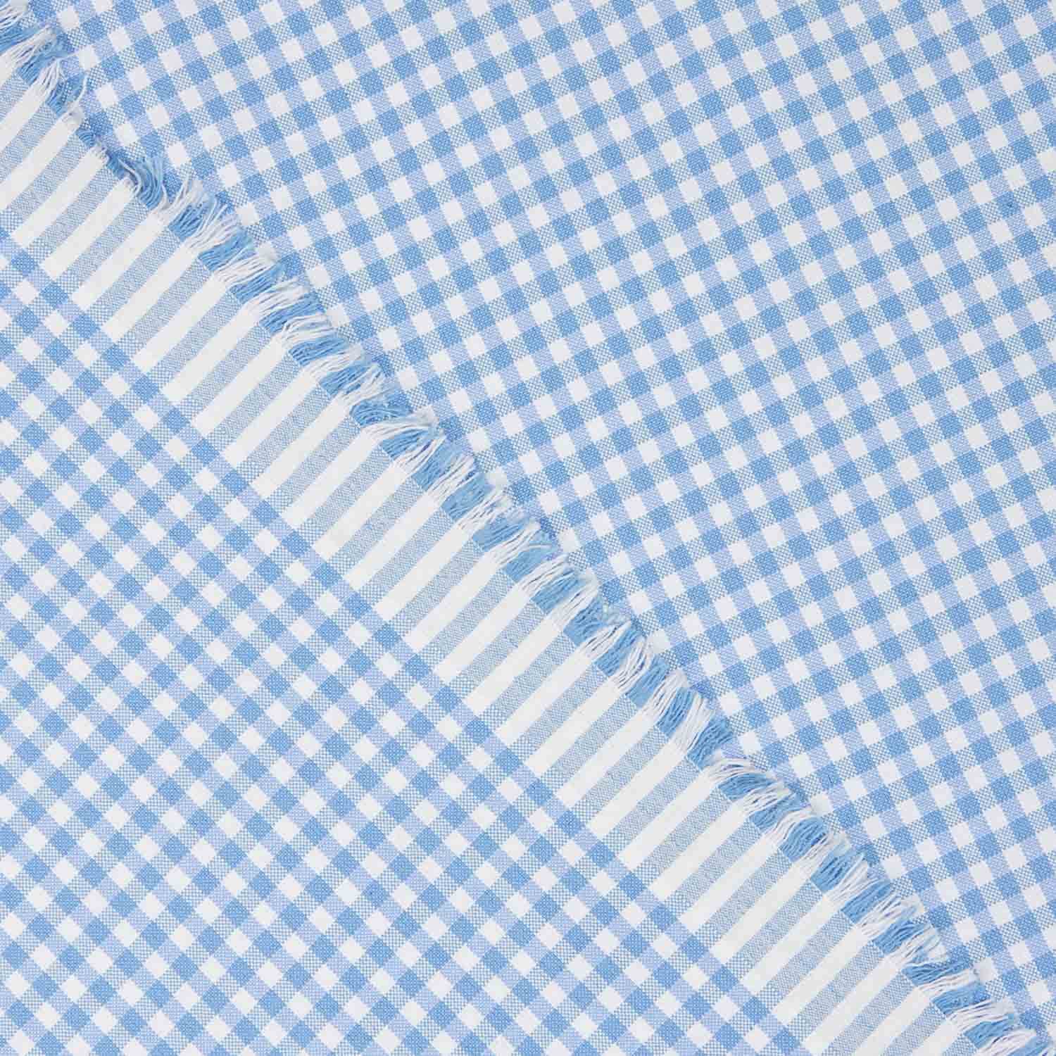 Tela Vichy Azul Claro Mini 20 160 cm | Cuadros Básicos – Ribes & Casals