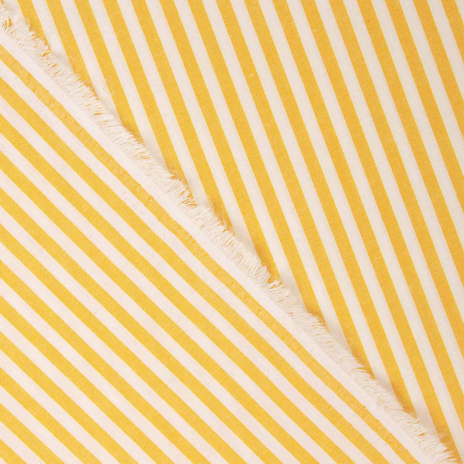 Tela Rayas Amarillo Pequeño 40 160 cm | Algodón Poliéster – Ribes & Casals